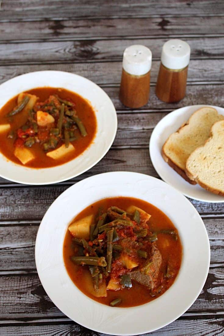 Green Beans Stew (Mashurka) - Mediterranean Latin Love Affair