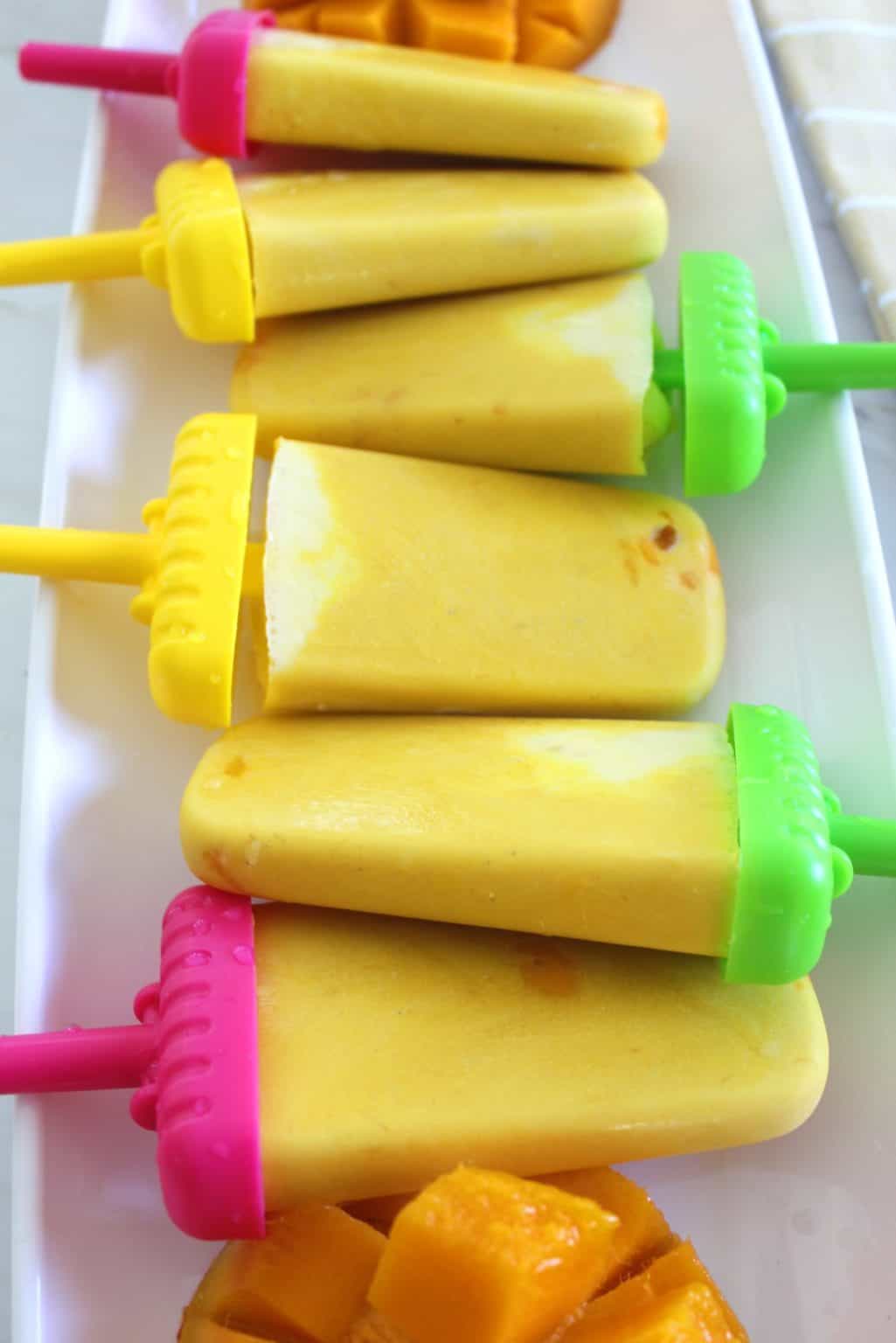Mango Coconut Milk Popsicles - Mediterranean Latin Love Affair