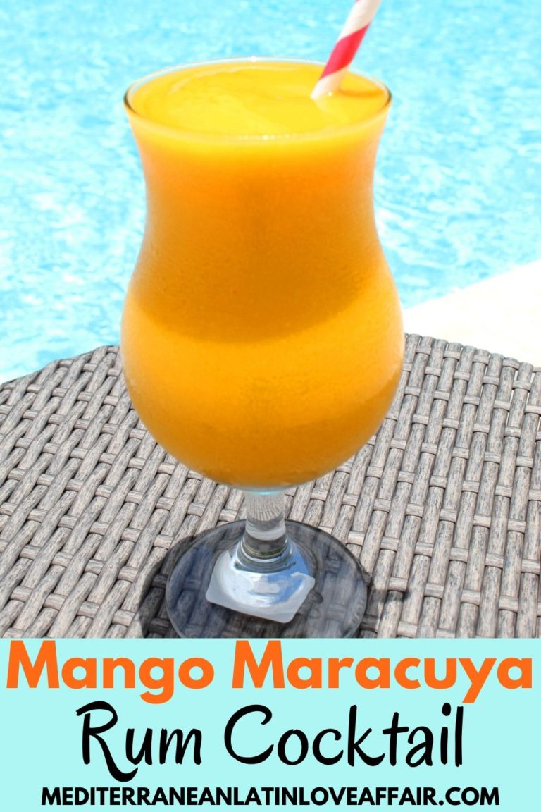Mango Passion Fruit Rum Cocktail - Mediterranean Latin Love Affair