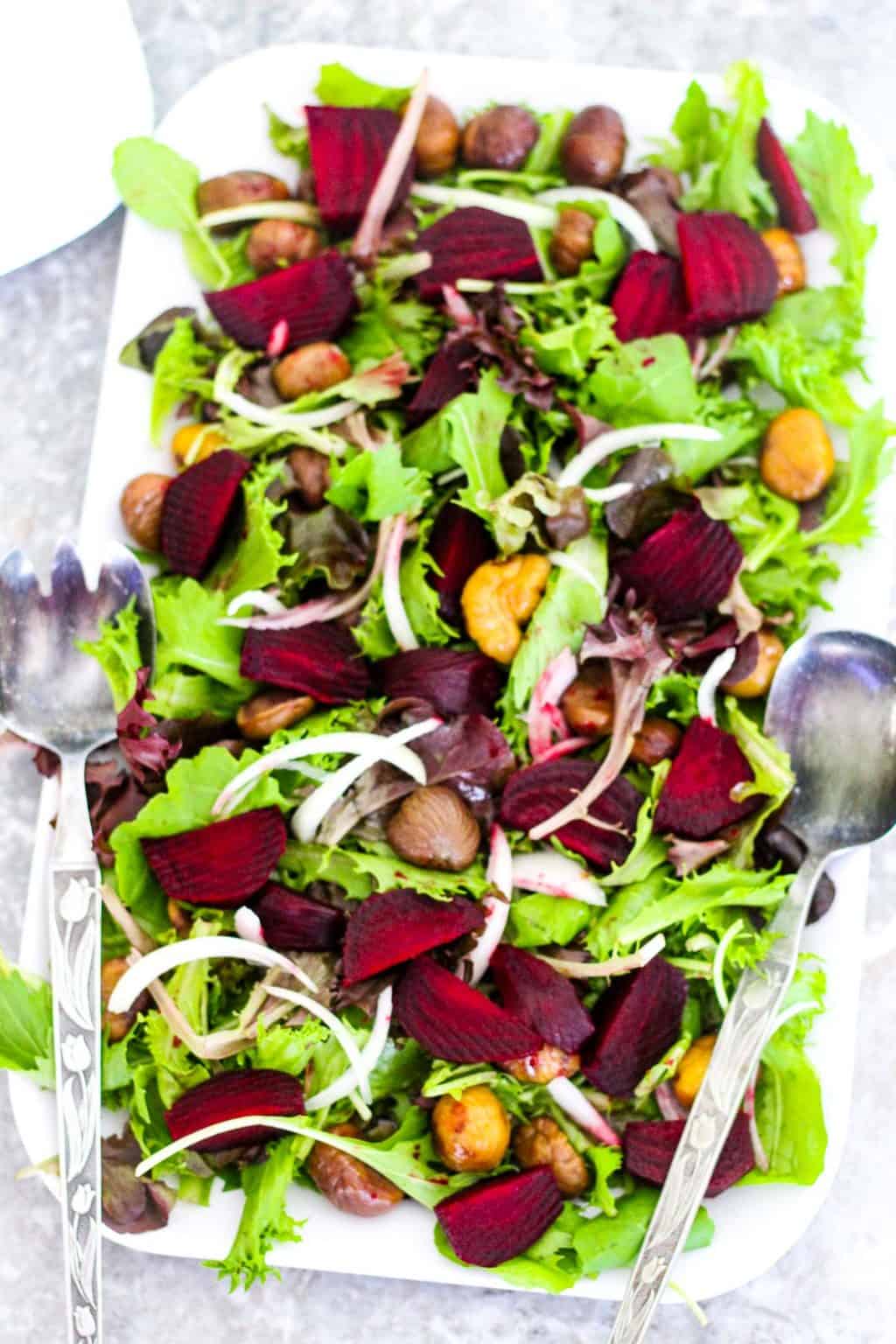 Beets Chestnuts Salad - Mediterranean Latin Love Affair