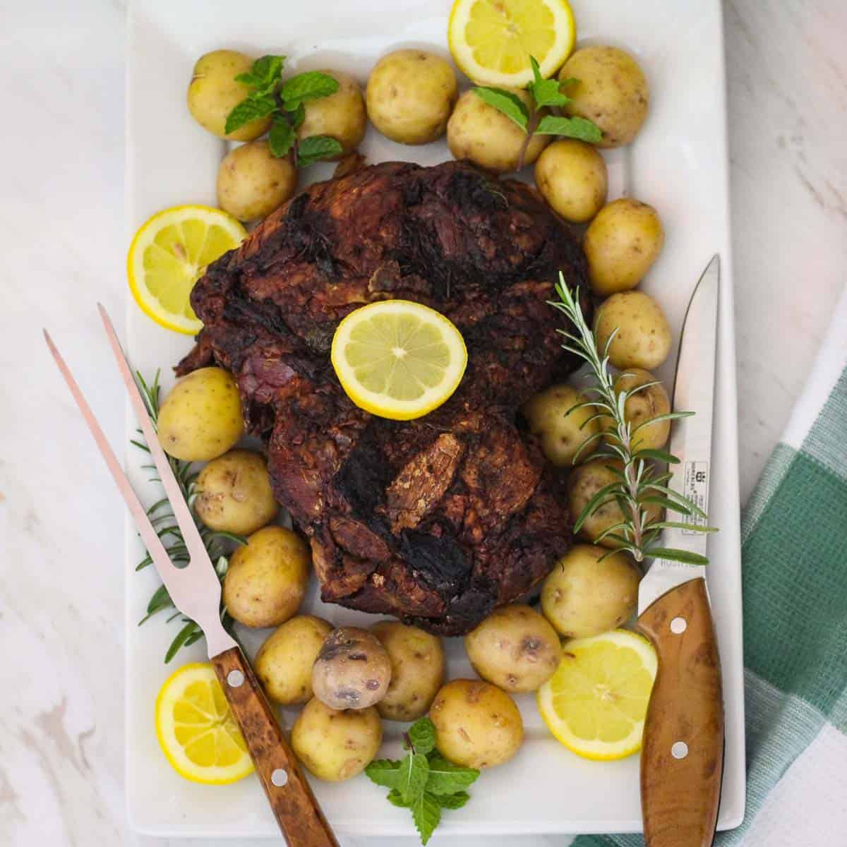 Slow Roasted Lamb Leg - Mediterranean Latin Love Affair