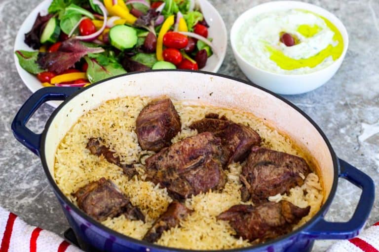 Oven Baked Lamb and Rice Dish - Mediterranean Latin Love Affair