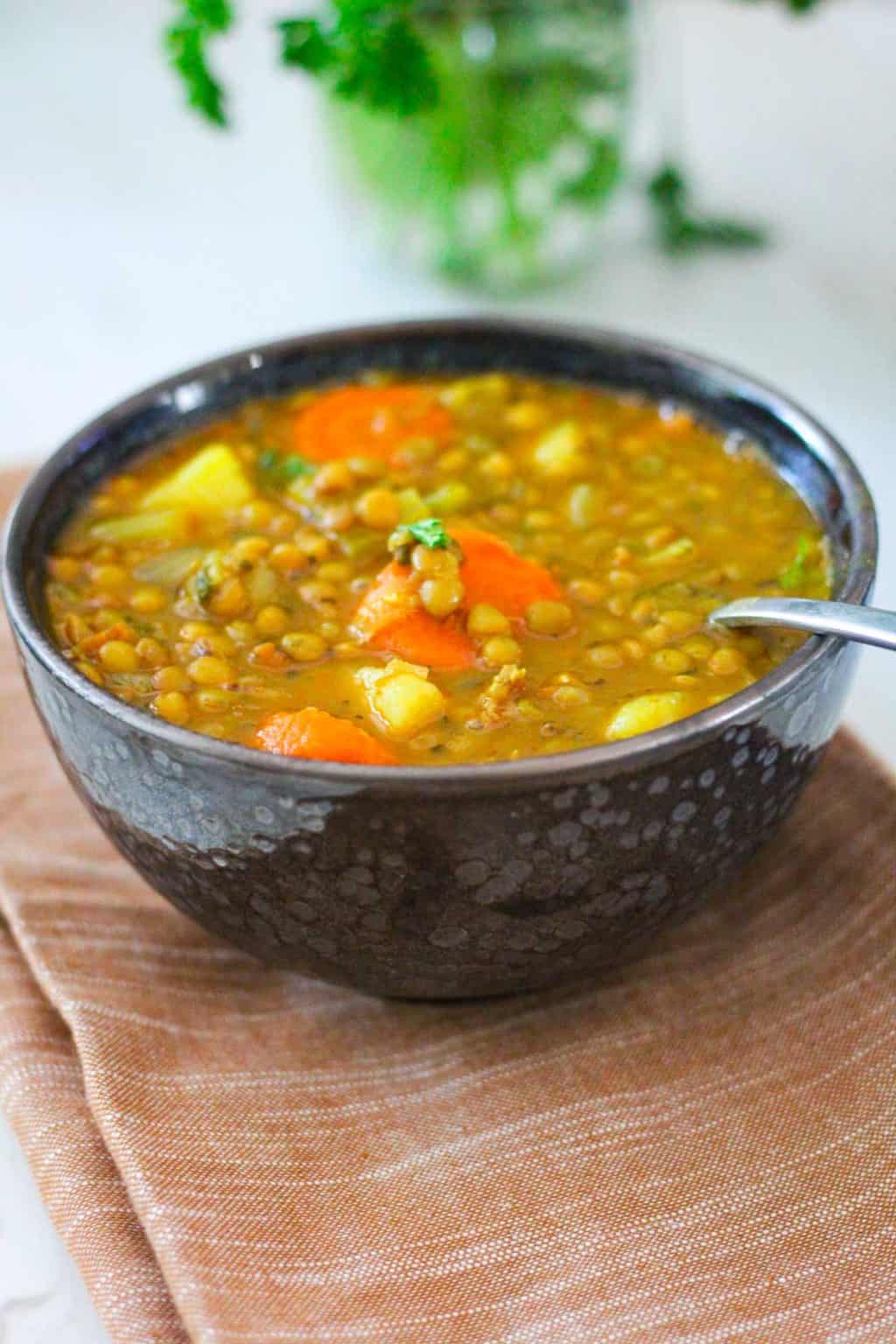 Lentils Soup with Ham - Mediterranean Latin Love Affair