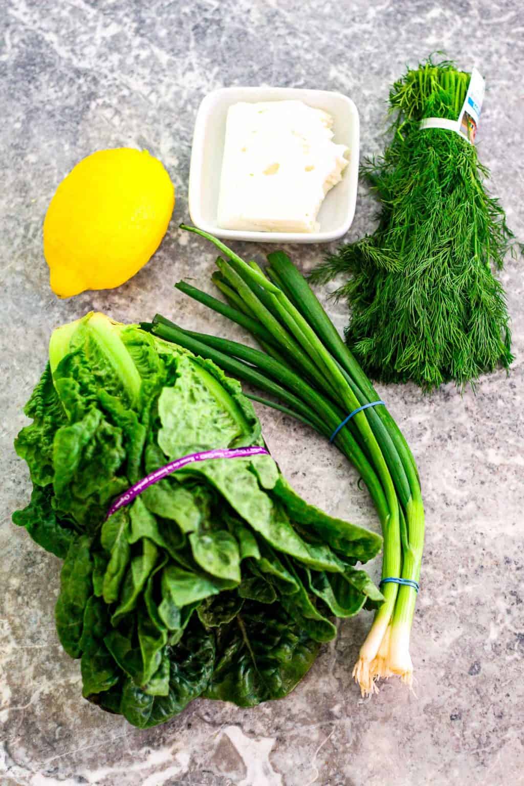 Lettuce, Dill and Feta Cheese Salad - Mediterranean Latin Love Affair