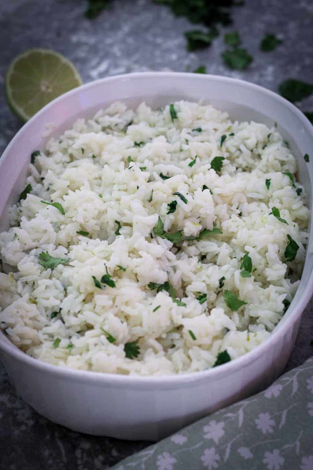 Cilantro Lime Jasmine Rice - Mediterranean Latin Love Affair