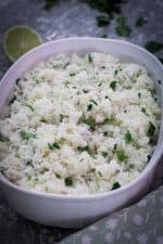 Cilantro Lime Jasmine Rice - Mediterranean Latin Love Affair