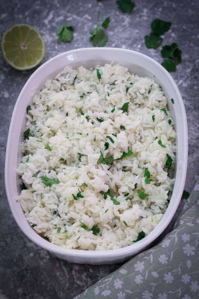 Cilantro Lime Jasmine Rice - Mediterranean Latin Love Affair