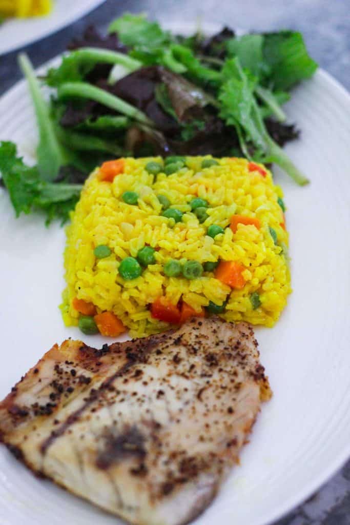Saffron Rice with Veggies - Mediterranean Latin Love Affair