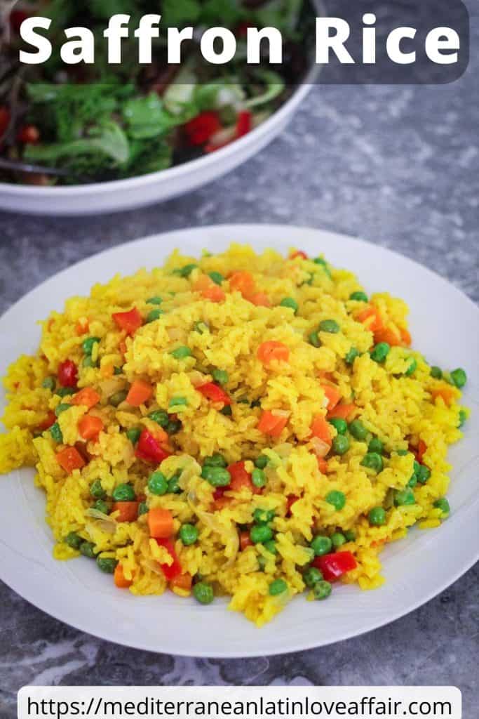 Saffron Rice with Veggies - Mediterranean Latin Love Affair