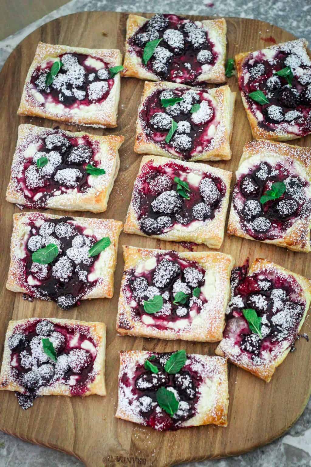 Puff Pastry Tarts with Mixed Berries - Mediterranean Latin Love Affair
