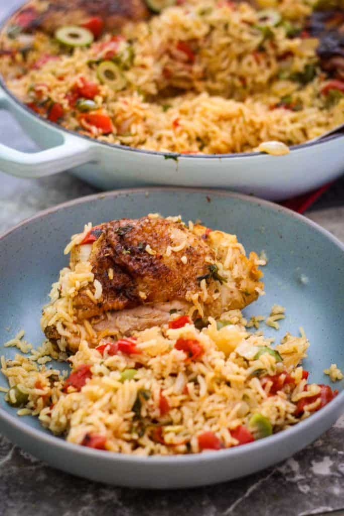 Spanish Chicken and Rice in the Dutch Oven - Mediterranean Latin Love ...