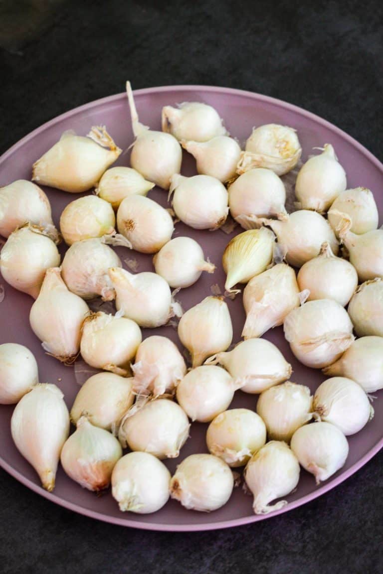 Skillet Pearl Onions - Mediterranean Latin Love Affair