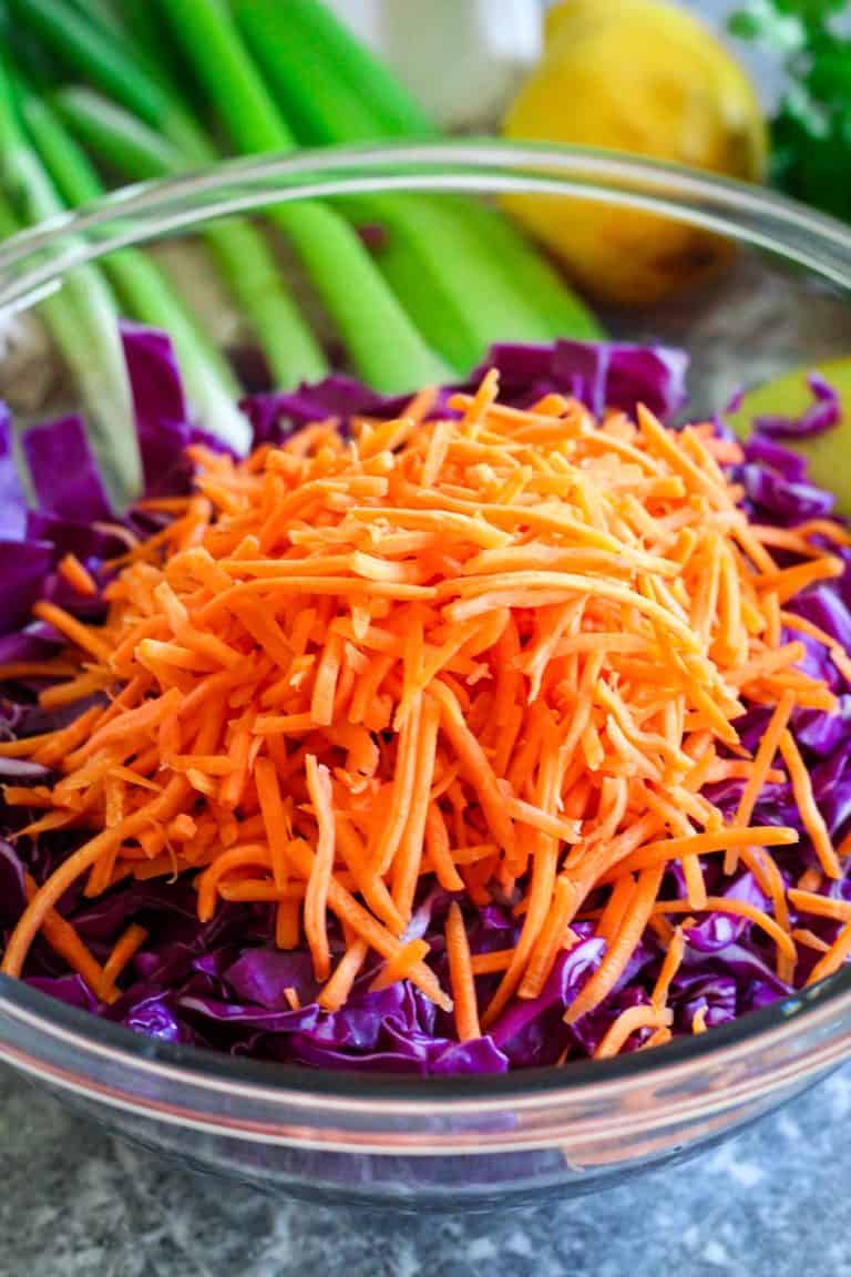 Cabbage Mango Salad - Mediterranean Latin Love Affair