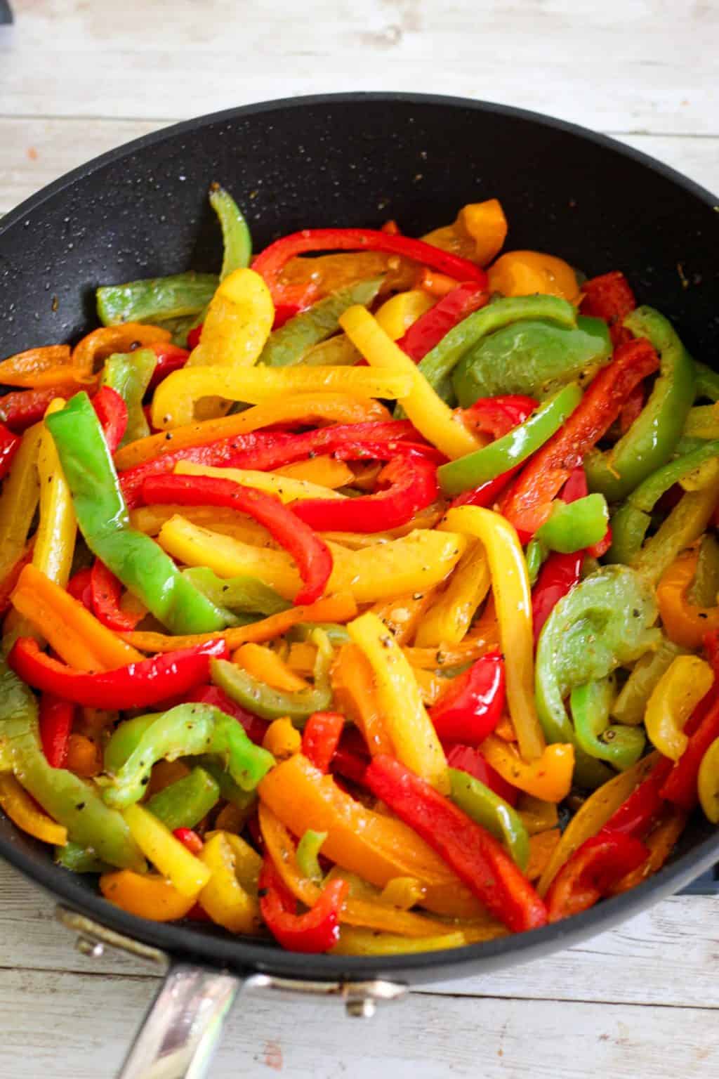 Stir Fried Bell Peppers - Mediterranean Latin Love Affair