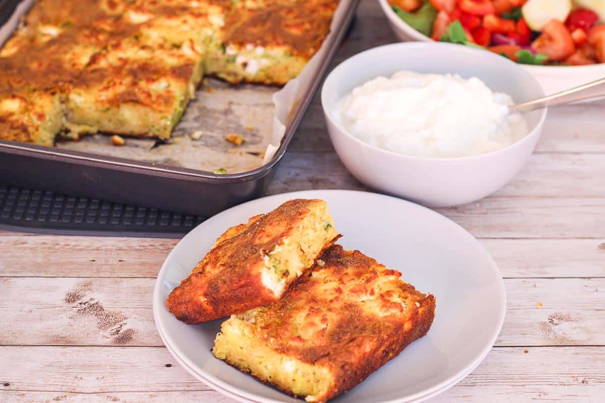 Leeks, Cornmeal Casserole with Feta Cheese (Pispili me Presh ...