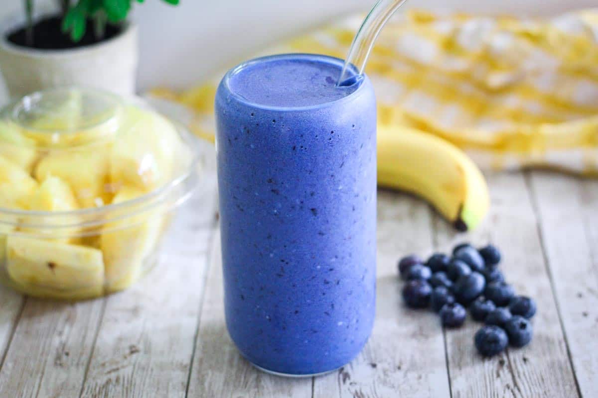 Blue Spirulina Smoothie with Fruits and Coconut Water - Mediterranean ...