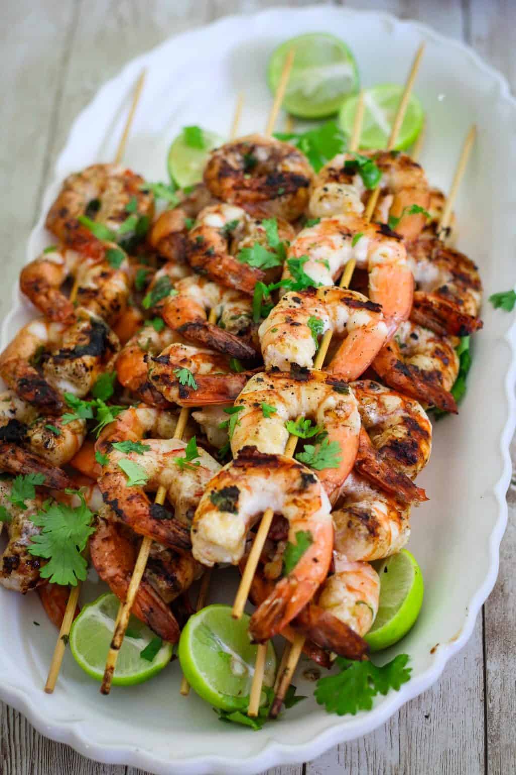 Grilled Cilantro Lime Shrimp - Mediterranean Latin Love Affair